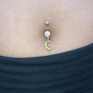 Elegant Silver Black Vintage Belly Button Ring Dainty - Etsy