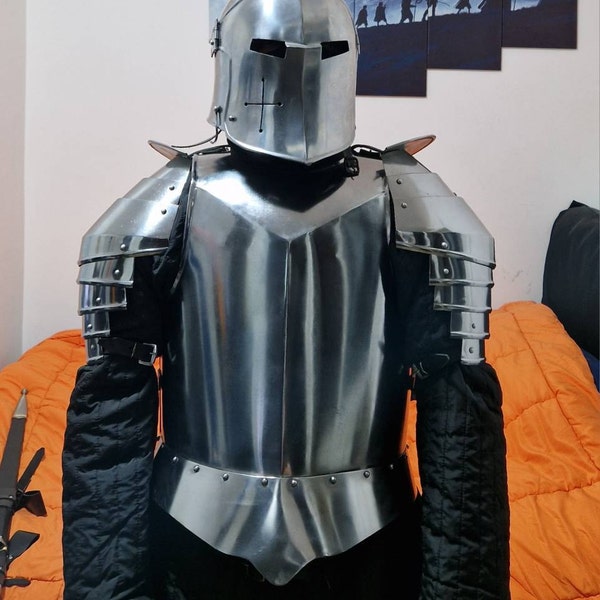 Medieval Knight Muscle Armor Chest Plate & Pauldrons Roman Cuirass ...