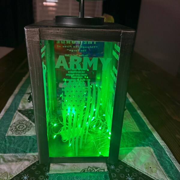 Forge Lantern - Etched Glass, Personalized - Etsy