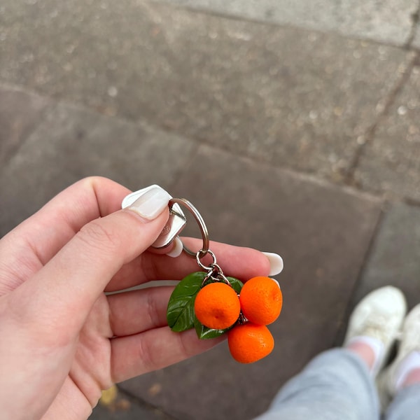 Blueberry Bag Charm From Polymer Clay Fruit Keychain Cute Berries Key ...