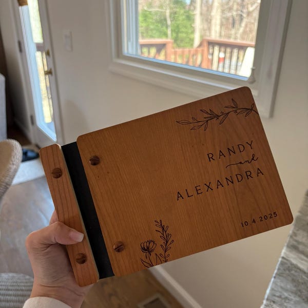 Custom Wooden Guest Book, Wedding Gift, Photo Booth Album, Wedding ...