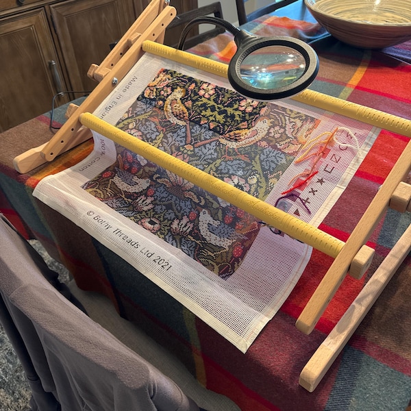 Needlework Table and Lap Hands-free Stand With Adjustable Frame Made of ...