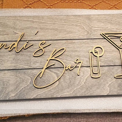 Pallet Sign Bar Sign Custom Wood Sign 3D Sign - Etsy