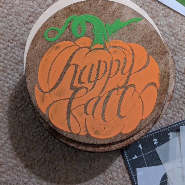 Happy Fall Pumpkin Sign Stencil - Fall Sign Stencils for Crafts, Mylar ...