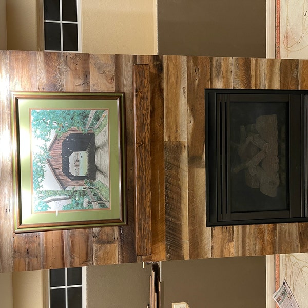 Distressed Fireplace Mantel, Wood Fireplace Mantle, Mantle, Floating ...