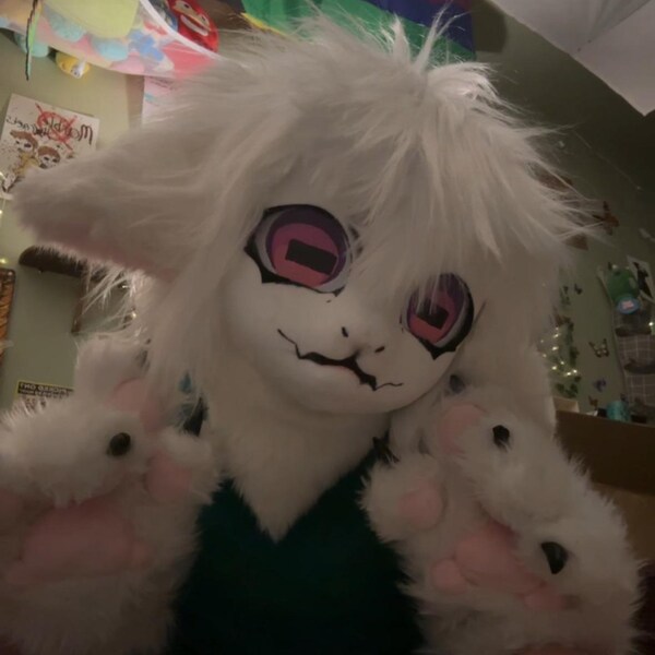 Light Purple Kig Fursona Head , Kemono Mask Head, Cosplay Furrysuit ...