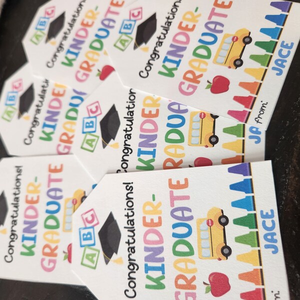 Kindergarten Graduation Tags, EDITABLE Kindergarten Tag, Last Day of ...