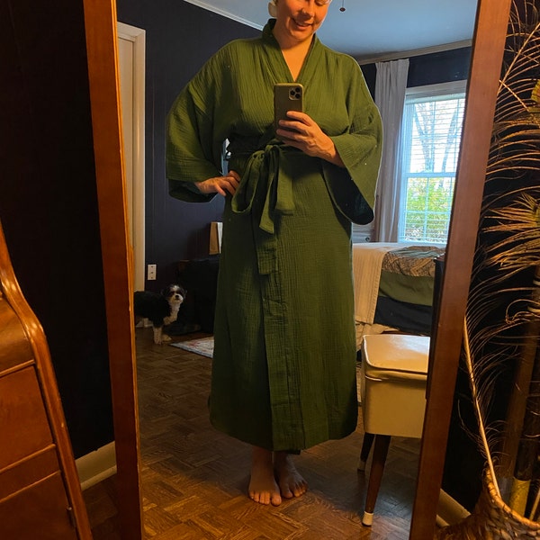 Jersey Red Kimono, Warm Kimono Cape, Natural Jersey, Gift for Girl ...