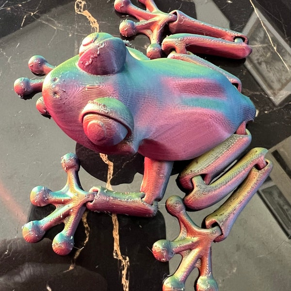 Cute Flexi Print-in-place Frog - STL File for 3D Printing - Etsy