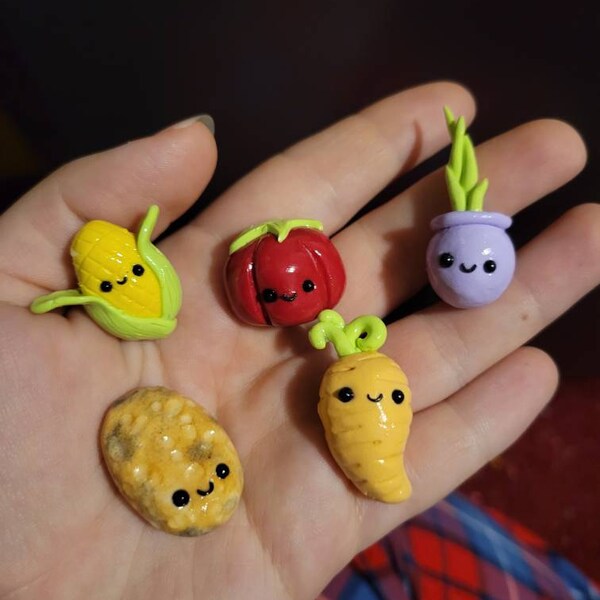 Garden Veggie Magnet Set| Vegetable Fridge Magnets| Cute Clay Magnets ...