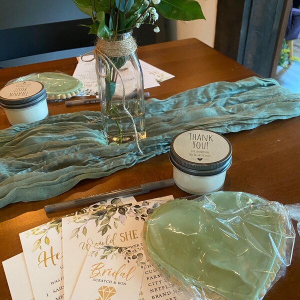 Thank You Bridal Shower Favors / Bridal Shower Candles / Bridal Shower ...