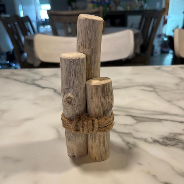 Small 10" Driftwood Piling Nautical Table Decor,coastal/lake Theme Wood ...
