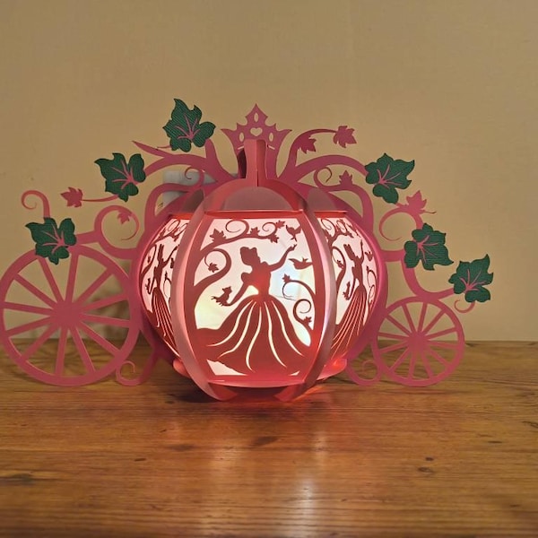 Princess Lantern PDF, SVG, Studio Template - DIY Princess Paper Cut ...