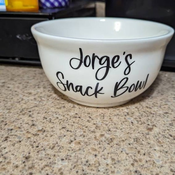 Cereal Bowl Personalized, Snack Bowl, Popcorn Bowl, Kids Birthday Party ...