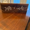Gifts and Cards Sign - Wedding Wooden Sign - Rustic Table Decor ...