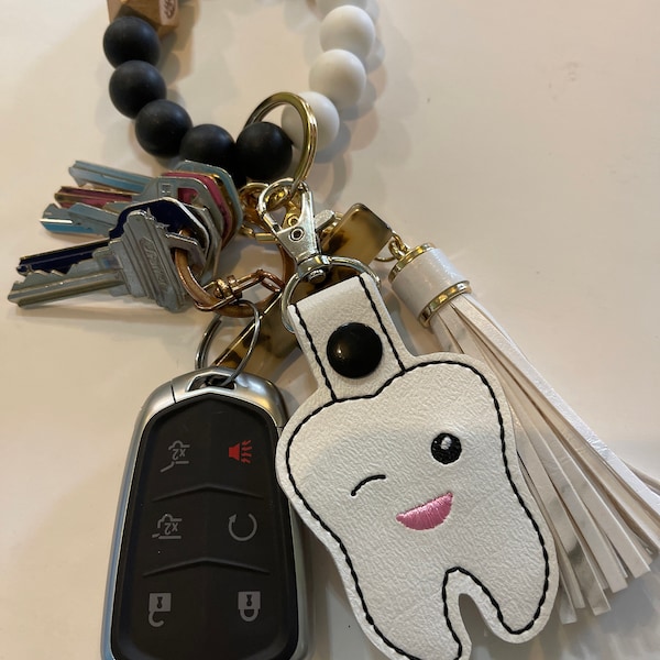 Tooth Keychain, Tooth Key Chain, Tooth Key Ring, Tooth Keyfob, Tooth ...