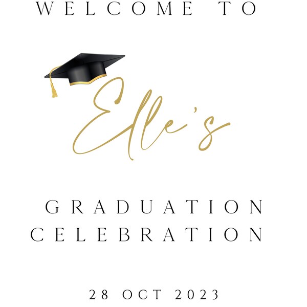 Graduation Party, Graduation Welcome Sign, Graduation Poster, Class of ...