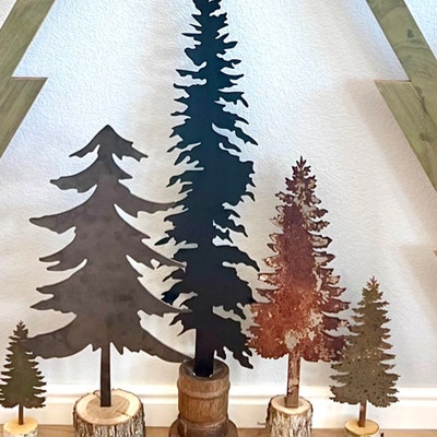 Metal Tree Wall Art Ponderosa Pine Tree Silhouette Home Decor Tree ...