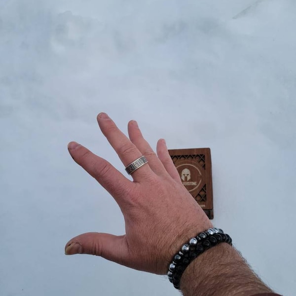 Aztec and Mayan Hieroglyphics Ring, Ancient Unique Mens Ring in ...