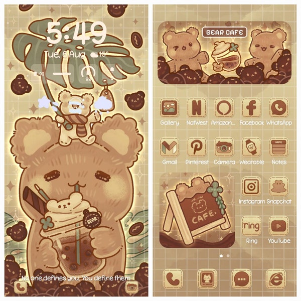 Ios and Android easy Use App Icon Set Marimo Moss Ball Cute Kawaii ...