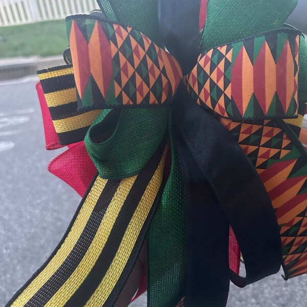 Black History Month Bow, Black History Month Ribbon, Kwanzaa Holiday ...