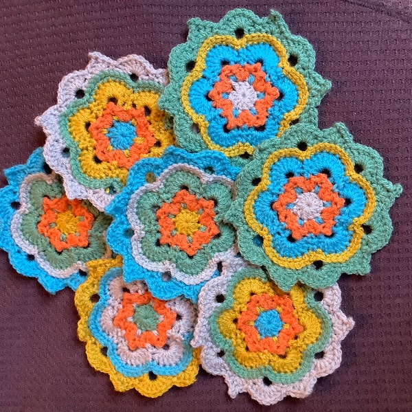 Crochet Pattern - Letitia Granny Square Afghan Block for Sampler ...