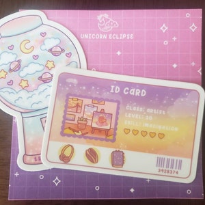 ID Card Aesthetic Vinyl Sticker Waterproof Waterbottle - Etsy