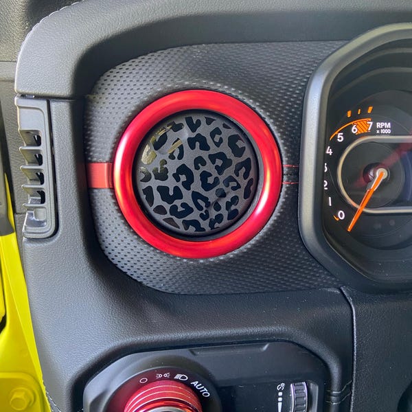Leopard Print A/C Vent Vinyl Decal Sticker Fits Jeep Wrangler 2011-2024 ...