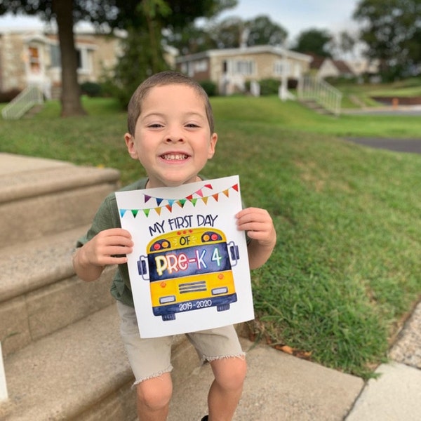 Editable 1st Day of School Sign, Back to School Chalkboard Poster ...