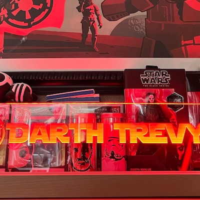 Large Custom LED Sign With Your Logo Large Wood Base for Streamers ...