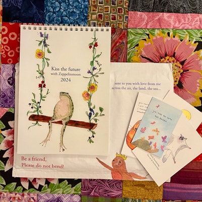 Moon Cat Signed Print by Zeppelinmoon - Etsy