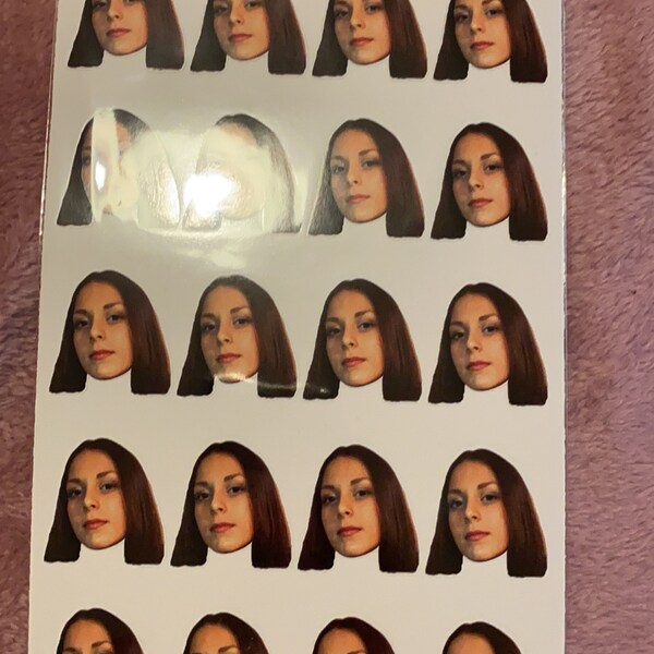Personalised Custom Vinyl Face Stickers, Makes A Unique Personalised ...