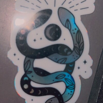 Holographic Celestial Snake Waterproof Sticker Rainbow Sticker Witchy ...