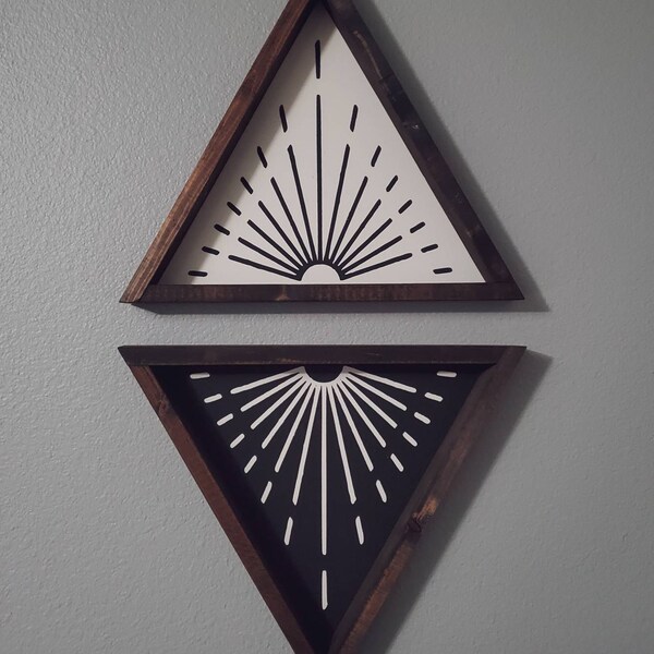 Triangle Ray Wood Sign - Etsy