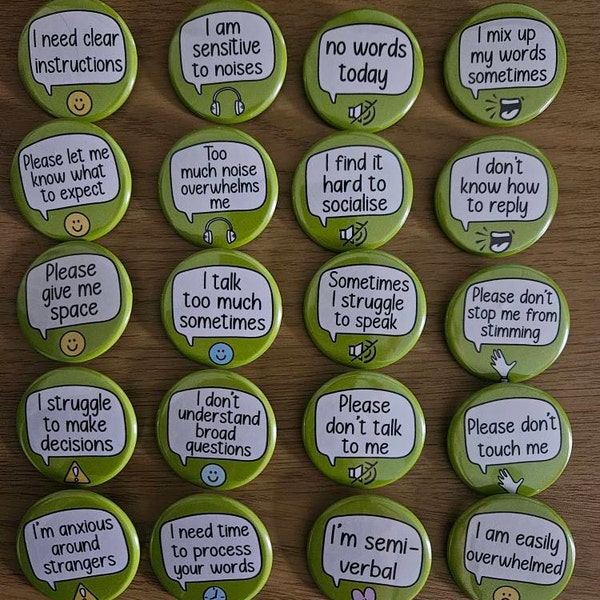 Too Much Noise Overwhelms Me Badge Audio Processing Issues, Sensory ...