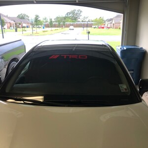 TRD WINDSHIELD Car Premium STICKER Vinyl Corolla Camry Supra Etc - Etsy