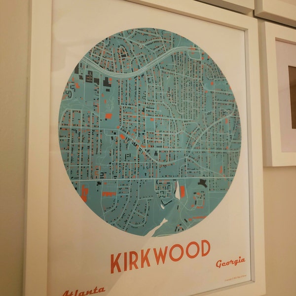 Truist Park, the Battery, Atlanta Map Map Art, Atlanta Art - Etsy