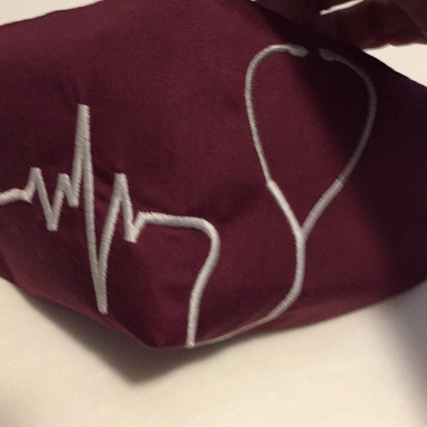 Stethoscope Heartbeat Embroidery Design - Medical EKG Pulse Machine ...