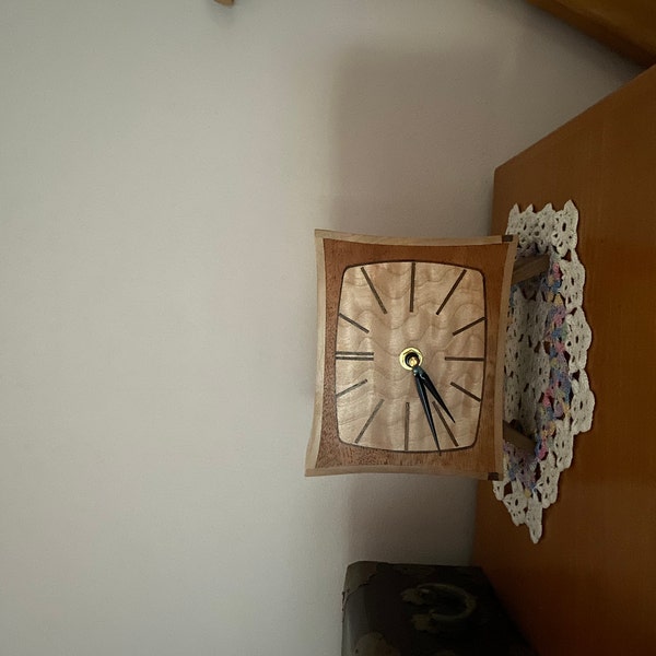 Pyramid Mantel Clock With Dark Wood by Blackwell Woodworks, Modern ...