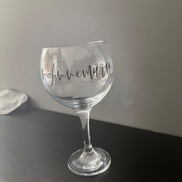Personalised Gin Glass - Etsy UK
