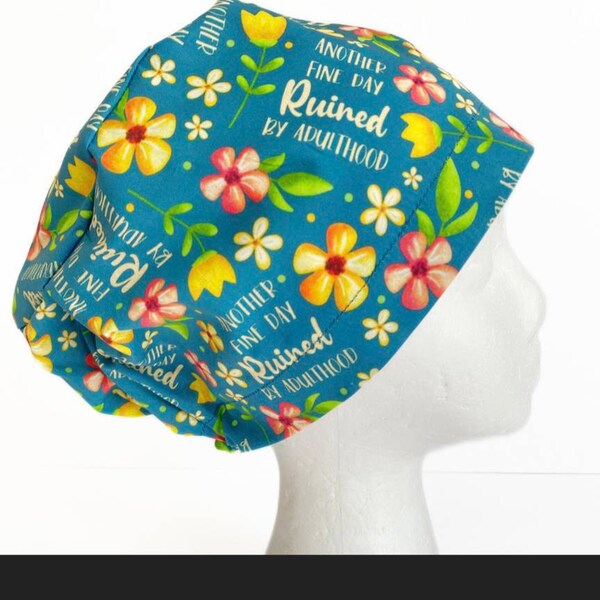 Silly Goose Funny EURO Scrub Cap, Autumn Euro Scrub Hat, Surgical Cap ...