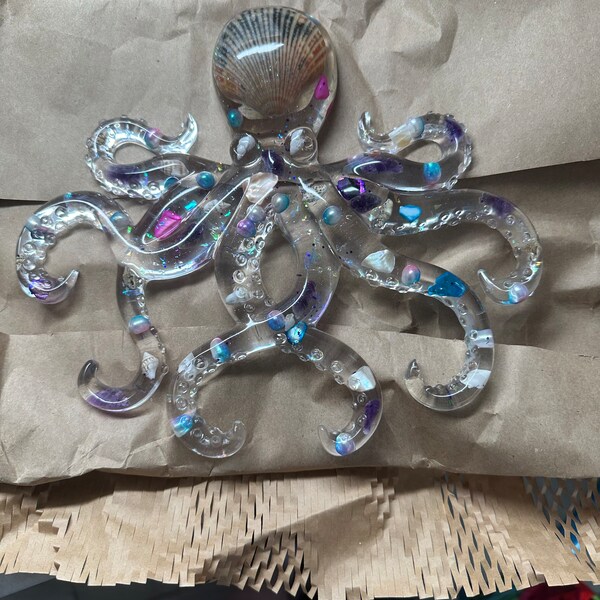 Captivating Large 3D Resin Octopus Wall Art - Oceanic Masterpiece for ...