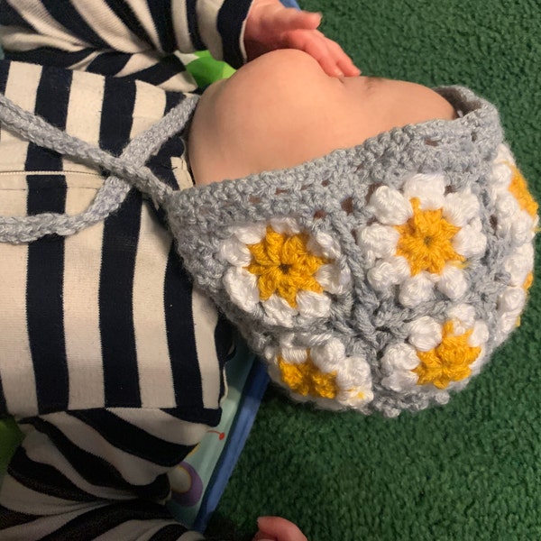 Daisy Square Bonnet Crochet Pattern - Etsy