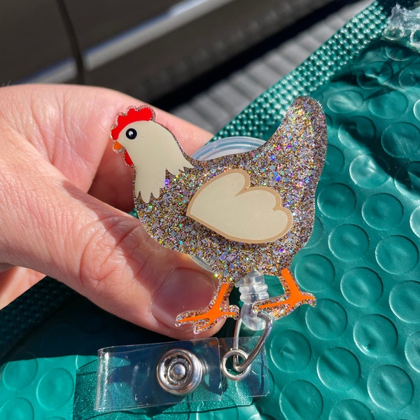 Chicken Badge Reel, Spring Chicken, Badge Reel, Cute Badge Reel ...