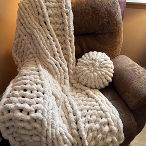 Chunky Rug Chunky Knit Carpet Giant Knit Throw Jumbo Knit | Etsy