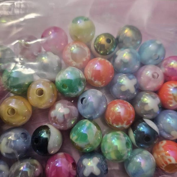 14-16mm 35pcs Brown Theme Bead Soup: Mix Handmade Beads, Beads for DIY ...