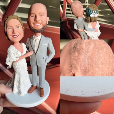 Custom Cake Topper Bobble Head Wedding Topper Bobblehead Wedding Cake ...