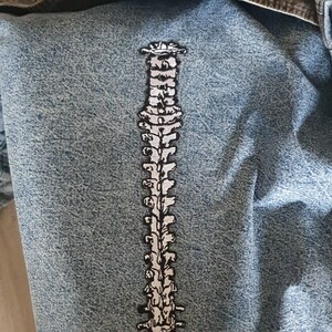 Spine Back Patch Goth Patch Patch Bone Large Patch - Etsy