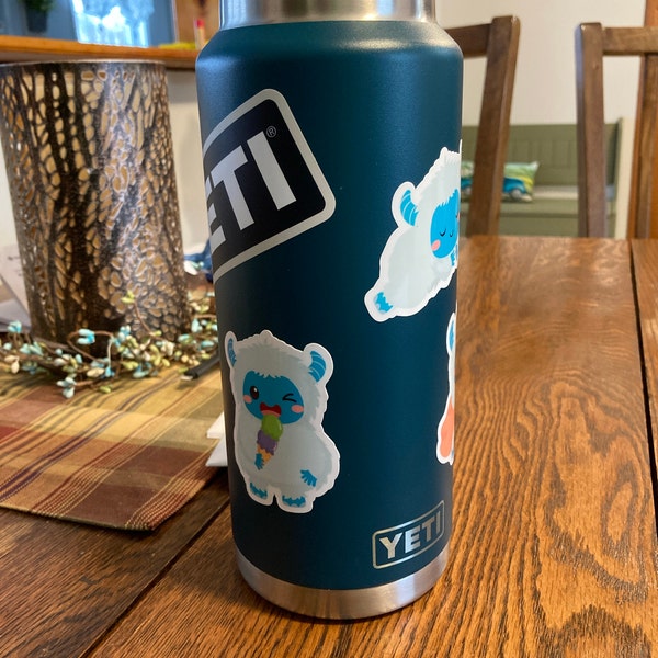 5 Kawaii Yeti Sticker Pack - Etsy