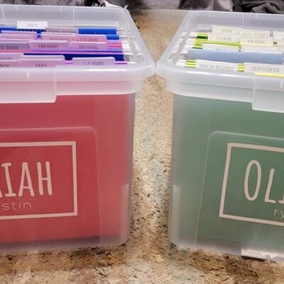 Printable Milestone Tote Labels Instant Download School File Box Labels ...